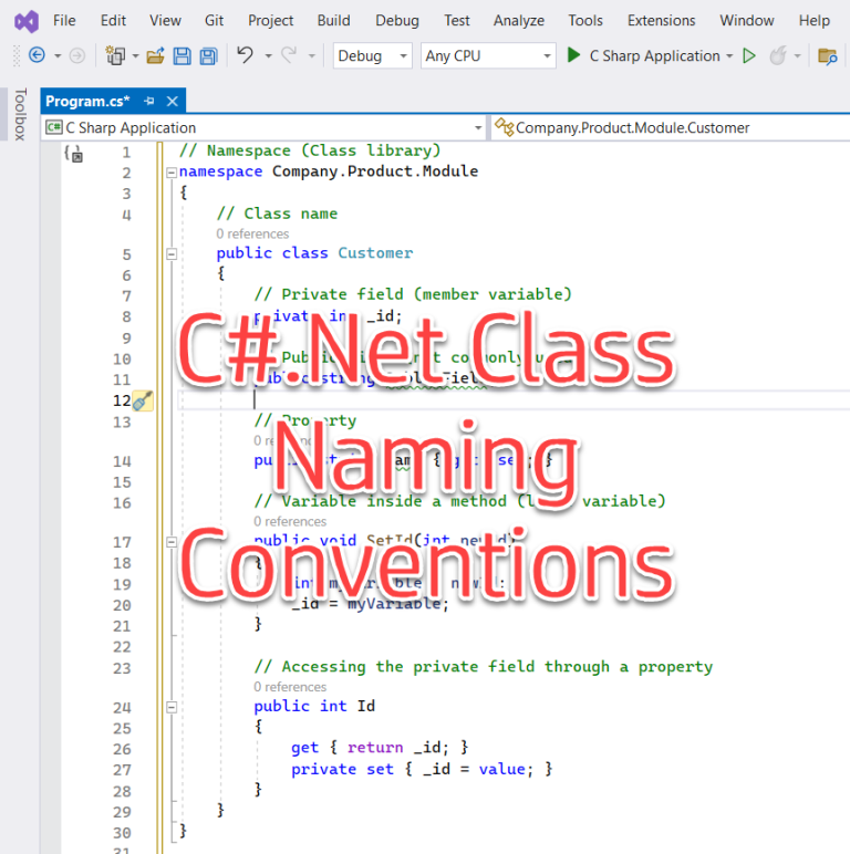 C Net Class Naming Conventions Tutorial With Examples AspDotnetHelp