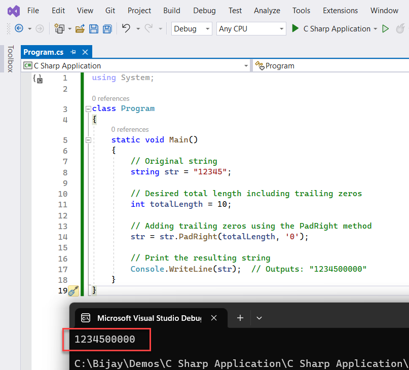 How To Add Trailing Zeros To A String In C AspDotnetHelp