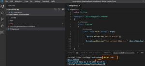 How to create a console application in visual studio code? - AspDotnetHelp.com