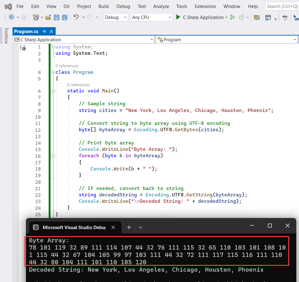 How To Convert String To Byte Array In C AspDotnetHelp