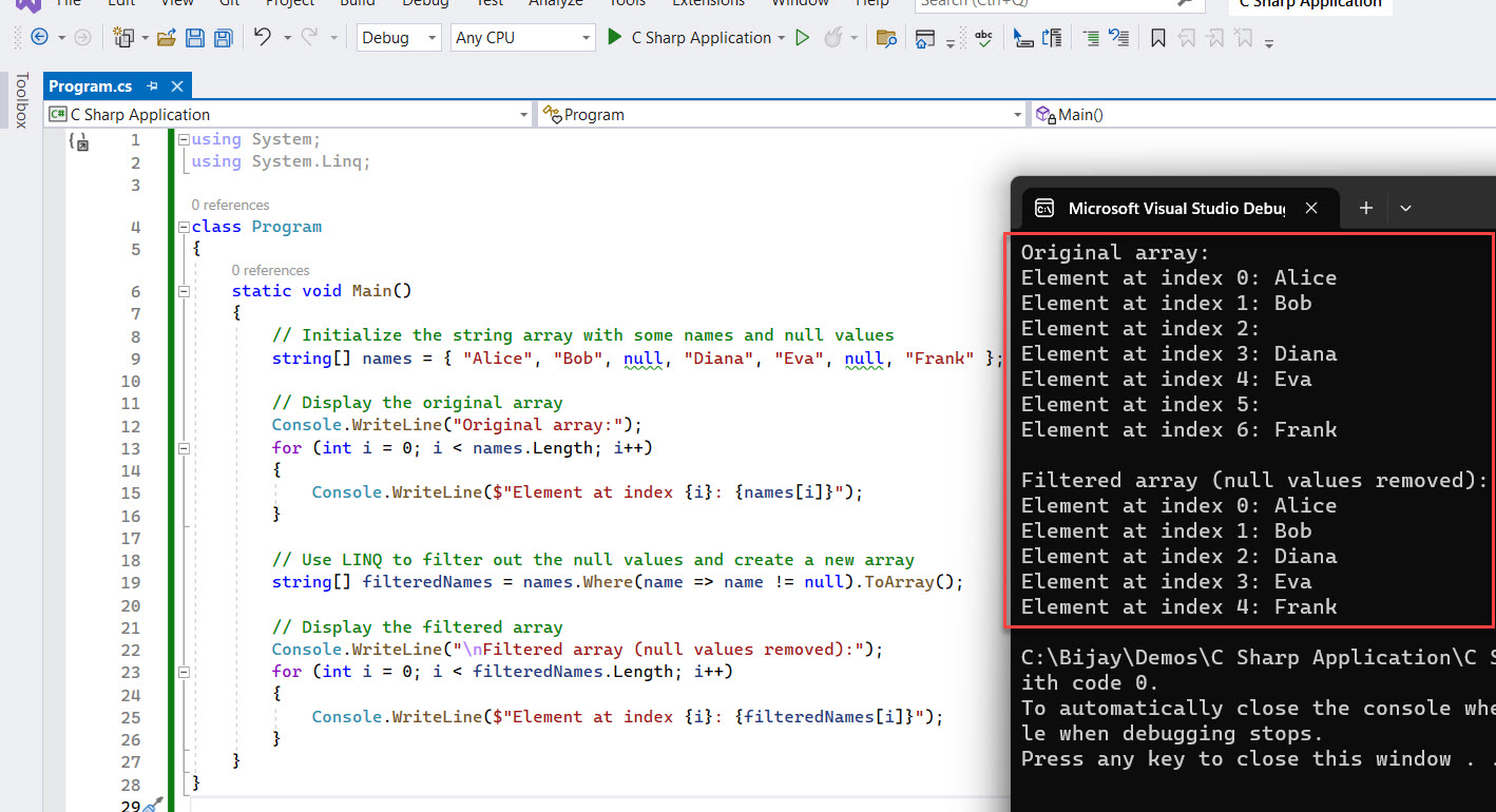 How To Check If C String Array Contains Null AspDotnetHelp