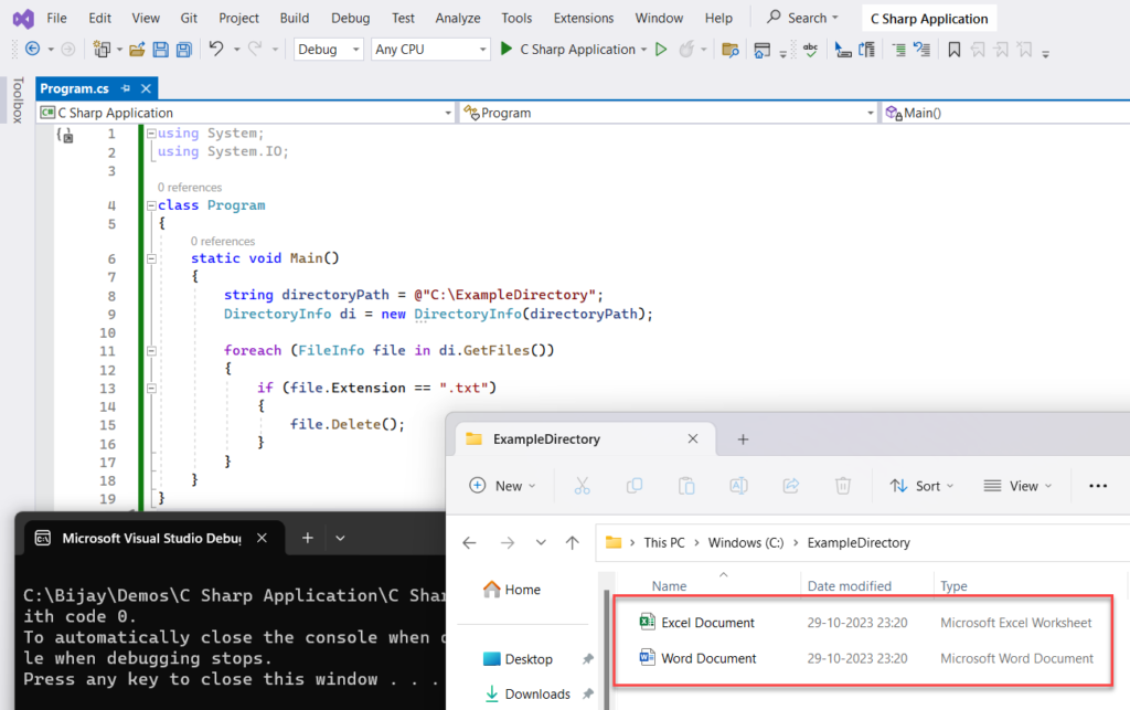 Delete All Files In A Directory With A Specific Extension In C 